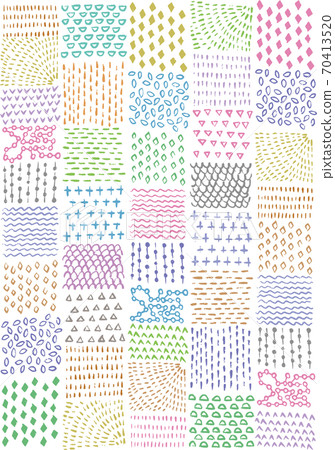 Crayon pattern_color_03 - Stock Illustration [70413520] - PIXTA