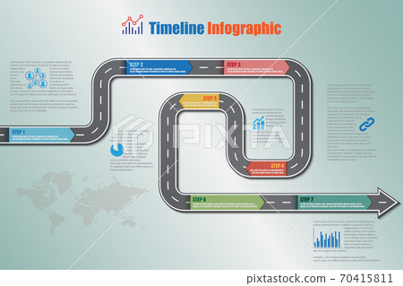 Road map Timeline Infographic, Vector Illustration - Stock Illustration ...