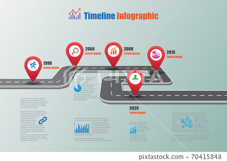 Road map Timeline Infographic, Vector Illustration - Stock Illustration ...