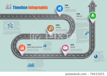 Road map Timeline Infographic, Vector Illustration - Stock Illustration ...