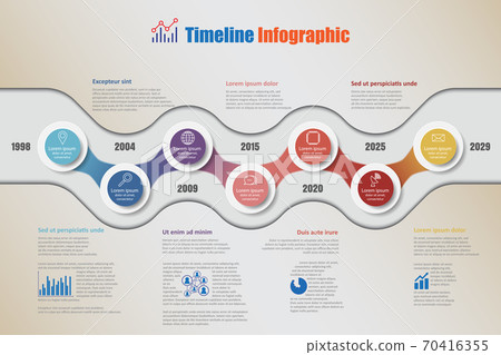 Business road map timeline infographic with 7...-插圖素材 [70416355] - PIXTA圖庫