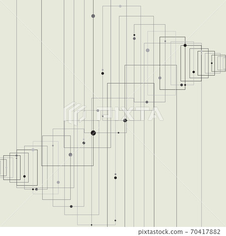Connect lines squares. Abstract geometric...-插圖素材 [70417882] - PIXTA圖庫