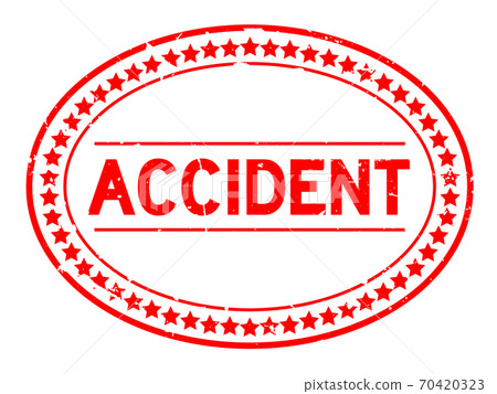 Grunge red accident word oval rubber seal stamp... - Stock Illustration ...