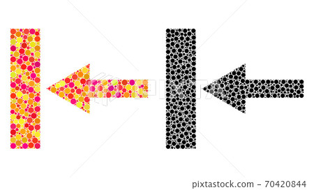 Dot Move Left Mosaic Icons - Stock Illustration [70420844] - PIXTA