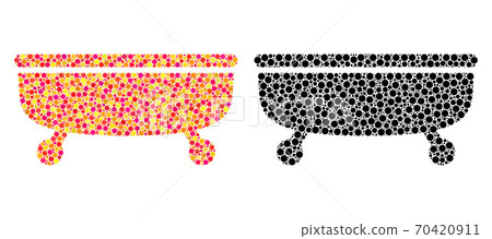 Pixel Bathtub Mosaic Icons - Stock Illustration [70420911] - PIXTA