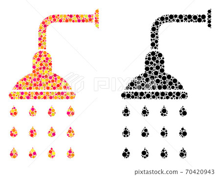 Pixel Shower Mosaic Icons - Stock Illustration [70420943] - PIXTA