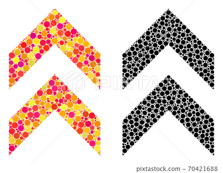 Pixel Shift Up Mosaic Icons - Stock Illustration [70421688] - PIXTA