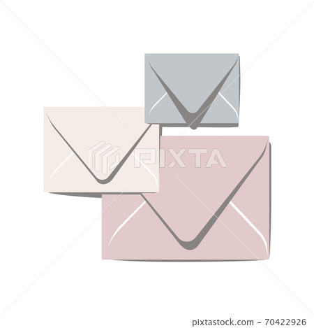 Simple Envelopes in pastel colors. Letters,... - Stock Illustration ...