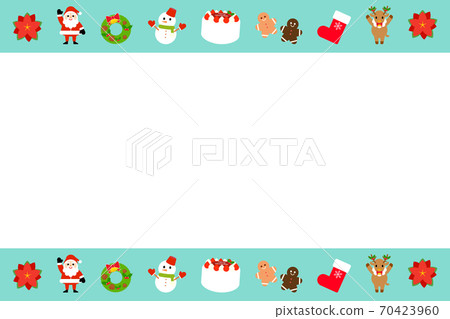 Cute Christmas frame illustration - Stock Illustration [70423960] - PIXTA