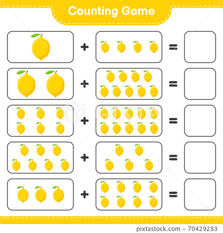 Counting game, count the number of Lemon and... - Stock Illustration ...