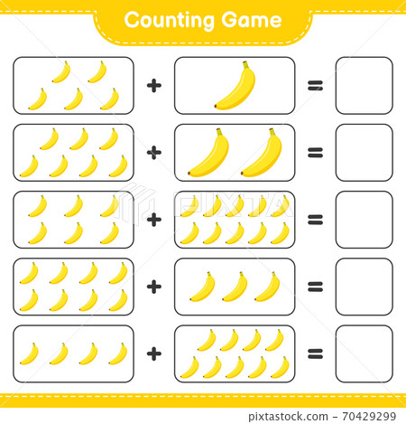 Counting game, count the number of Banana and... - Stock Illustration ...