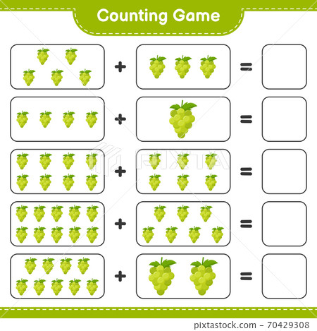 Counting game, count the number of Grape and... - Stock Illustration ...