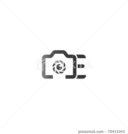 Letter E logo of the photography is combined... - Stock Illustration ...