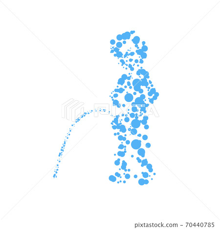 Manneken Pis Water Drop Vector Illustration - Stock Illustration ...