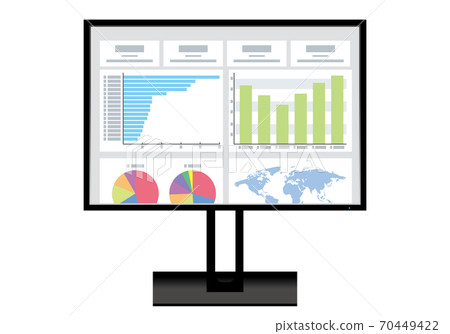 Business image Graph Illustration of a PC... - Stock Illustration ...
