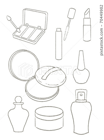 간단한 화장품 세트 일러스트 - 스톡일러스트 [70449982] - PIXTA