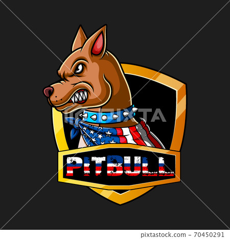 american, dog, logo - Stock Illustration [70450291] - PIXTA