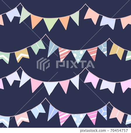 Seamless festive pattern with flat drawn flags... - Stock Illustration ...