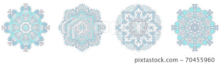 Snowflake star lace decoration vector pattern - Stock Illustration ...