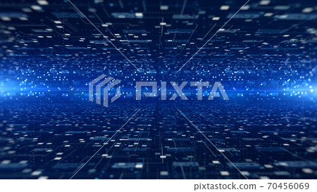 Digital cyberspace futuristic, Digital data... - Stock Illustration ...