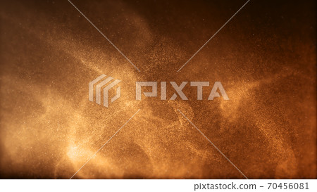 Gold color digital particles wave flow Or... - Stock Illustration ...