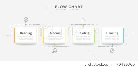 Infographic process chart template - Stock Illustration [70456369] - PIXTA