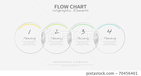 Infographic hand drawn flow chart - Stock Illustration [70456401] - PIXTA