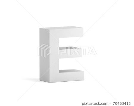 White bold letter E isolated on white background - Stock Illustration ...