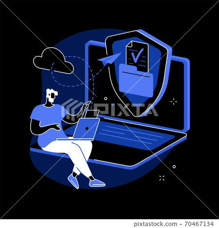 Secure file sharing abstract concept vector... - Stock Illustration ...