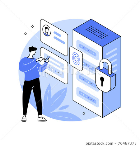Data protection abstract concept vector... - Stock Illustration ...