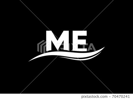 M E letter sign symbol. Initial Letter M E Logo... - Stock Illustration ...