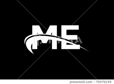 M E letter sign symbol. Initial Letter M E Logo... - Stock Illustration ...