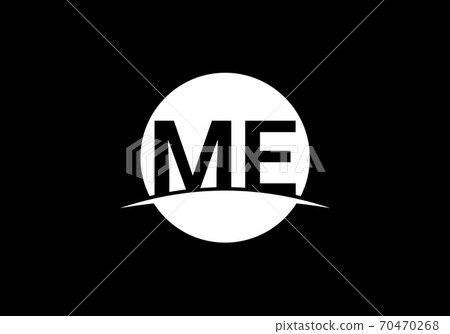 M E letter sign symbol. Initial Letter M E Logo... - Stock Illustration ...