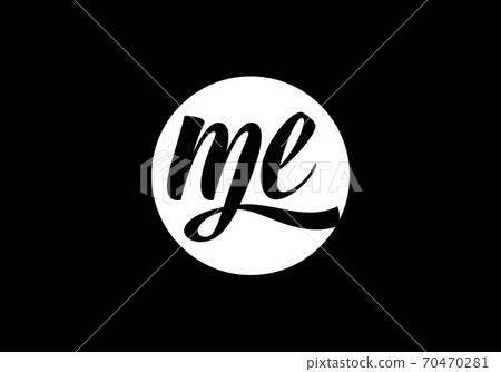 M E letter sign symbol. Initial Letter M E Logo... - Stock Illustration ...