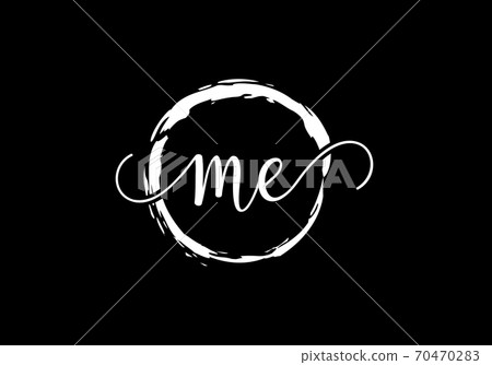 M E letter sign symbol. Initial Letter M E Logo... - Stock Illustration ...