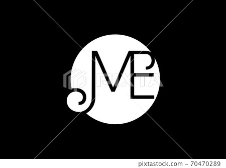 M E letter sign symbol. Initial Letter M E Logo... - Stock Illustration ...