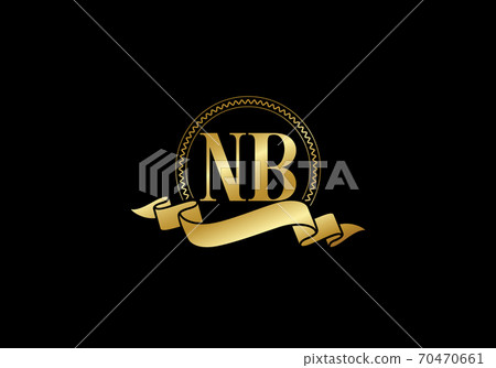 Initial Monogram Letter N B Logo Design Vector... - Stock Illustration ...