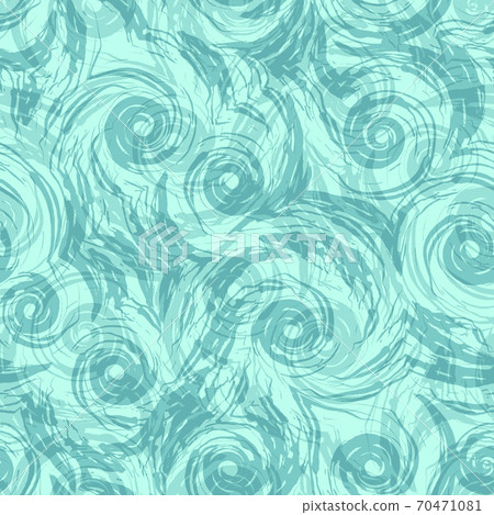 Seamless vector pattern of turquoise spirals... - Stock Illustration ...