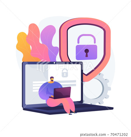 Data privacy abstract concept vector illustration. - Stock Illustration ...
