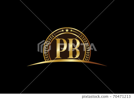 P B Initial Letter Logo design, Graphic... - Stock Illustration ...