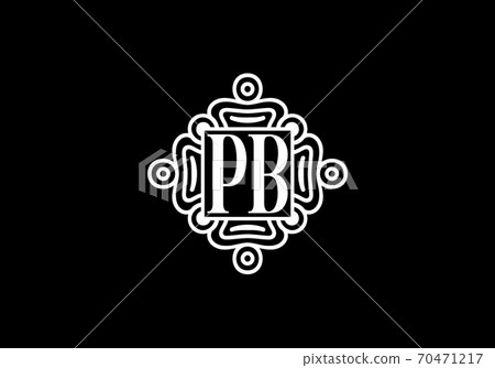 P B Initial Letter Logo design, Graphic... - Stock Illustration ...