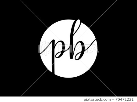P B Initial Letter Logo design, Graphic... - Stock Illustration ...