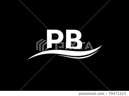 P B Initial Letter Logo design, Graphic... - Stock Illustration ...