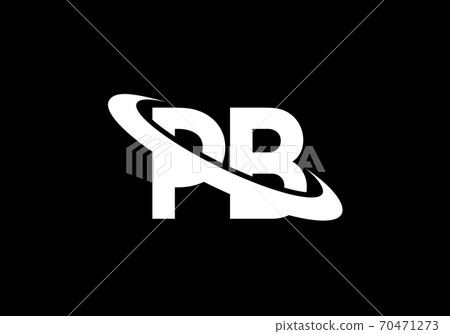 P B Initial Letter Logo design, Graphic... - Stock Illustration ...