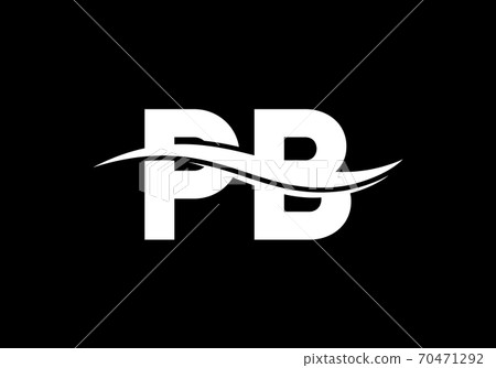 P B Initial Letter Logo design, Graphic... - Stock Illustration ...