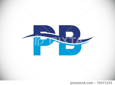P B Initial Letter Logo design, Graphic... - Stock Illustration ...