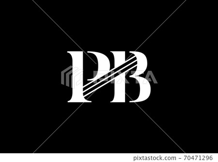 P B Initial Letter Logo design, Graphic... - Stock Illustration ...