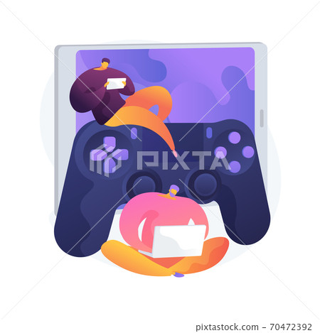 Gaming disorder abstract concept vector... - Stock Illustration ...