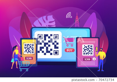 QR code concept vector illustration - Stock Illustration [70472734] - PIXTA