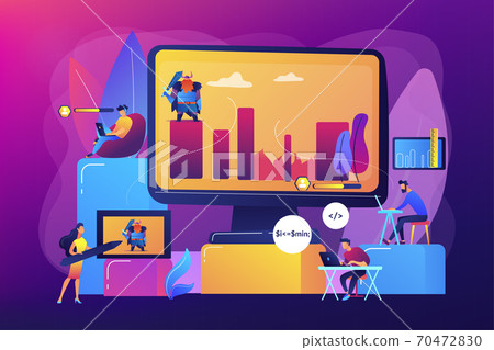 Computer games development concept vector... - Stock Illustration ...